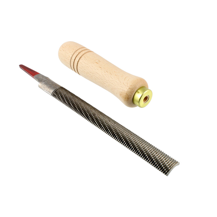 Wood Carving File, Curved, 15mm x 200mm, with Wooden Handle | Allparts UK