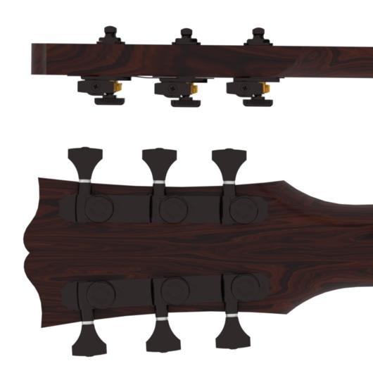 Hipshot Grip-Lock 3+3 Open Locking Guitar Tuner Upgrade Kit | Allparts UK