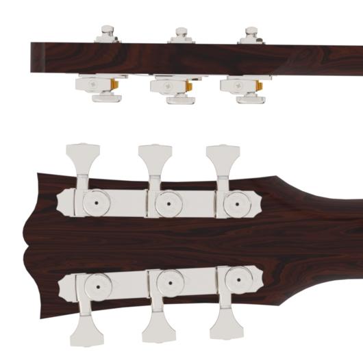 Hipshot Grip-Lock 3+3 Open Locking Guitar Tuner Upgrade Kit | Allparts UK