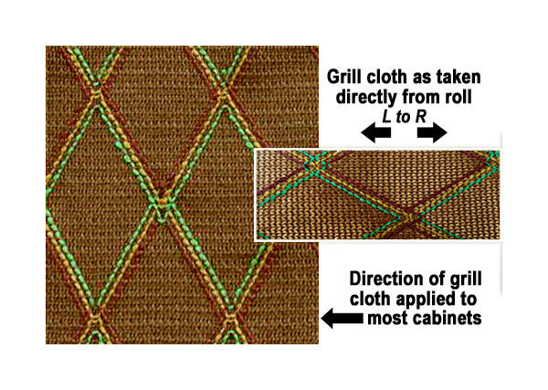 Amp grill cloth - Vox style - brown diamond - 29" width (per yard ...