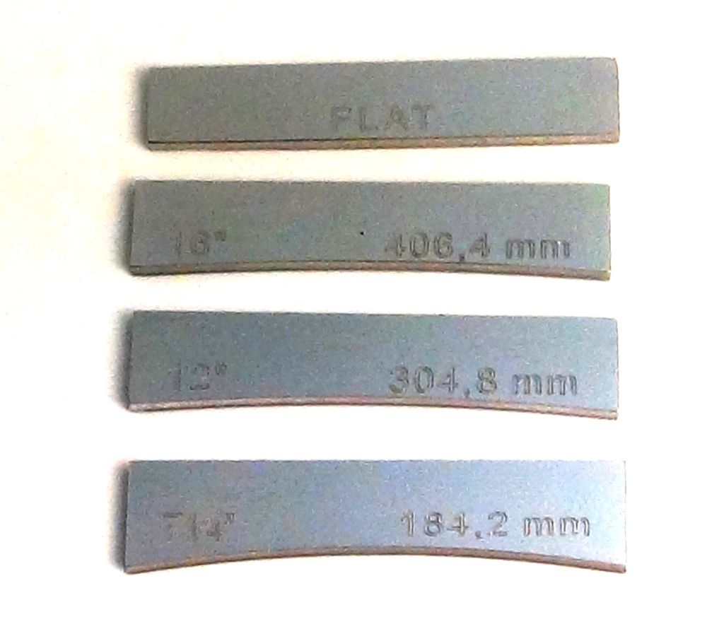 Summit Fret Pressing Basic Caul set. Flat, 7.25" 12" 16" | Allparts UK