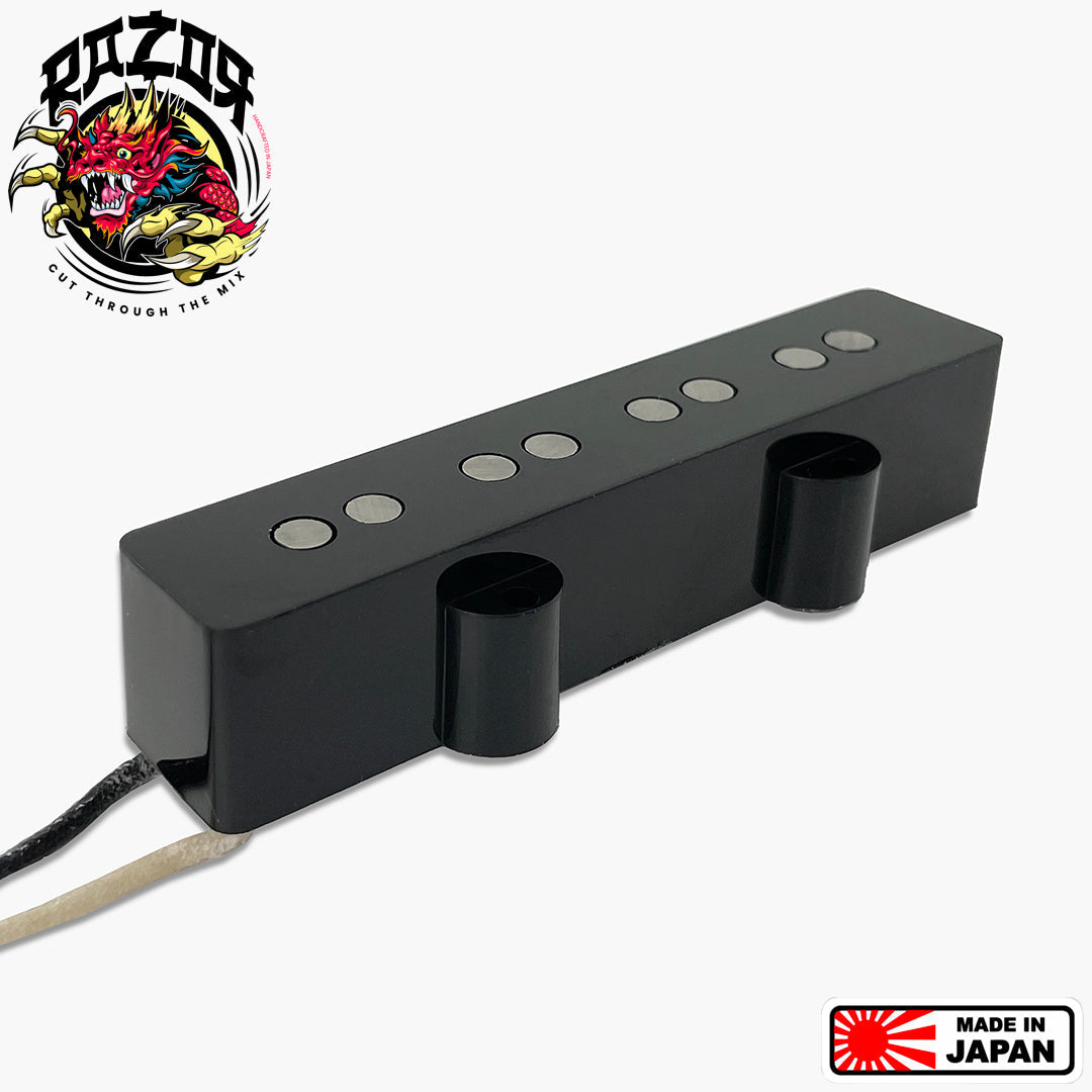 Razor® Buraddo mūn Blood Moon Bridge Pickup for Jazz Bass® - Black | Allparts UK