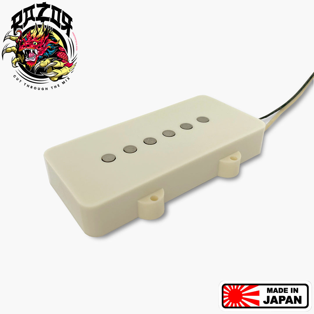 Razor® Mangetsu Full Moon Bridge Pickup For Jazzmaster® - Aged White | Allparts UK