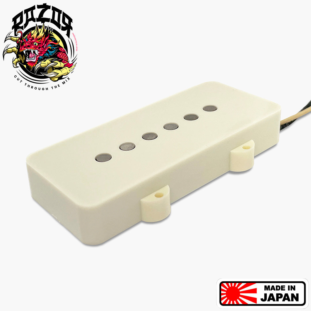 Razor® Mangetsu Full Moon Neck Pickup For Jazzmaster® - Aged White | Allparts UK