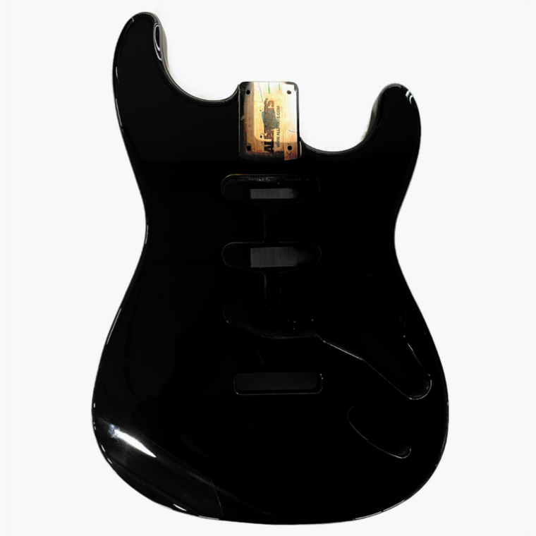 Strat Replacement Body with Polyurethane Finish - Black | Allparts UK