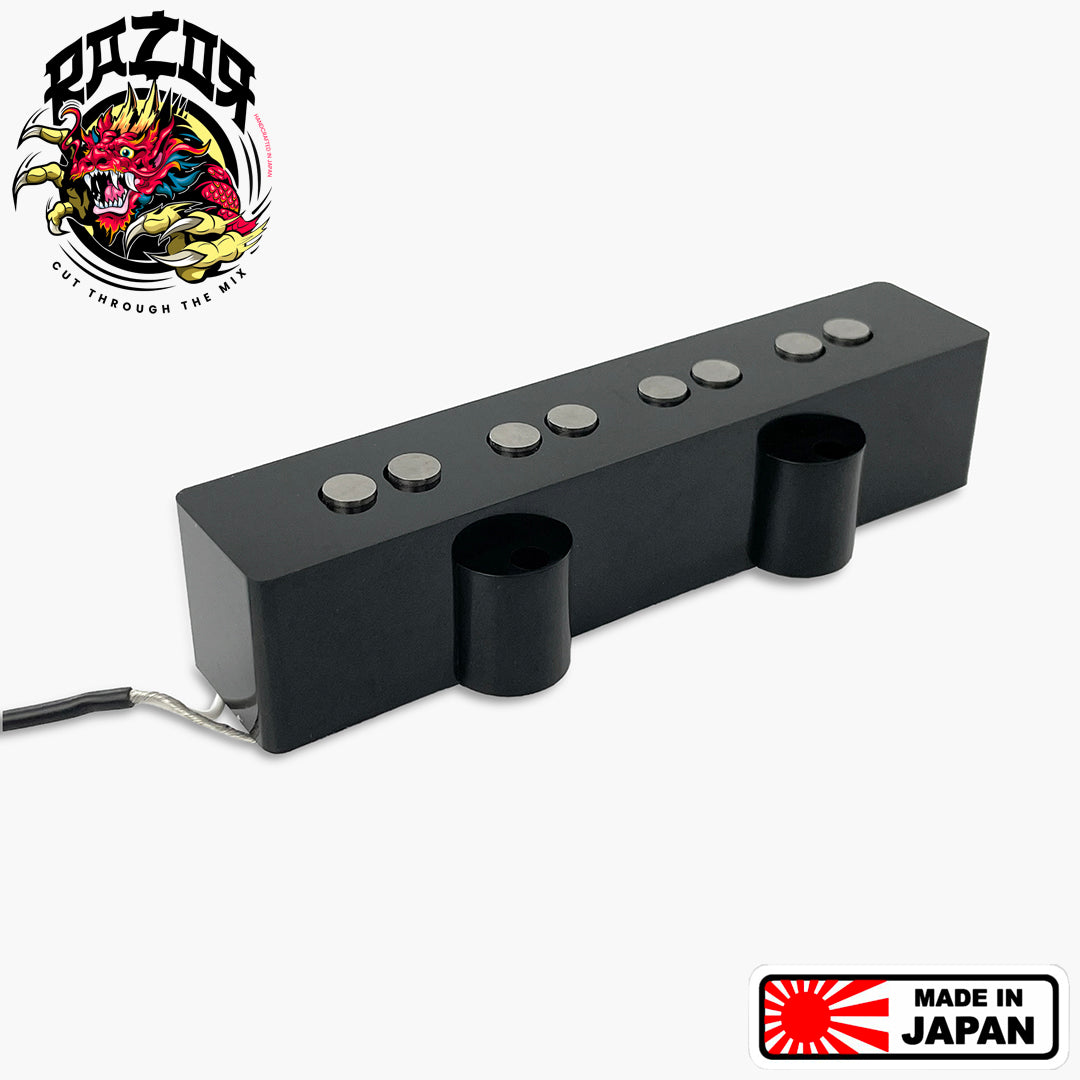 Razor® Mangetsu Full Moon Neck Pickup for Jazz Bass® - Black | Allparts UK