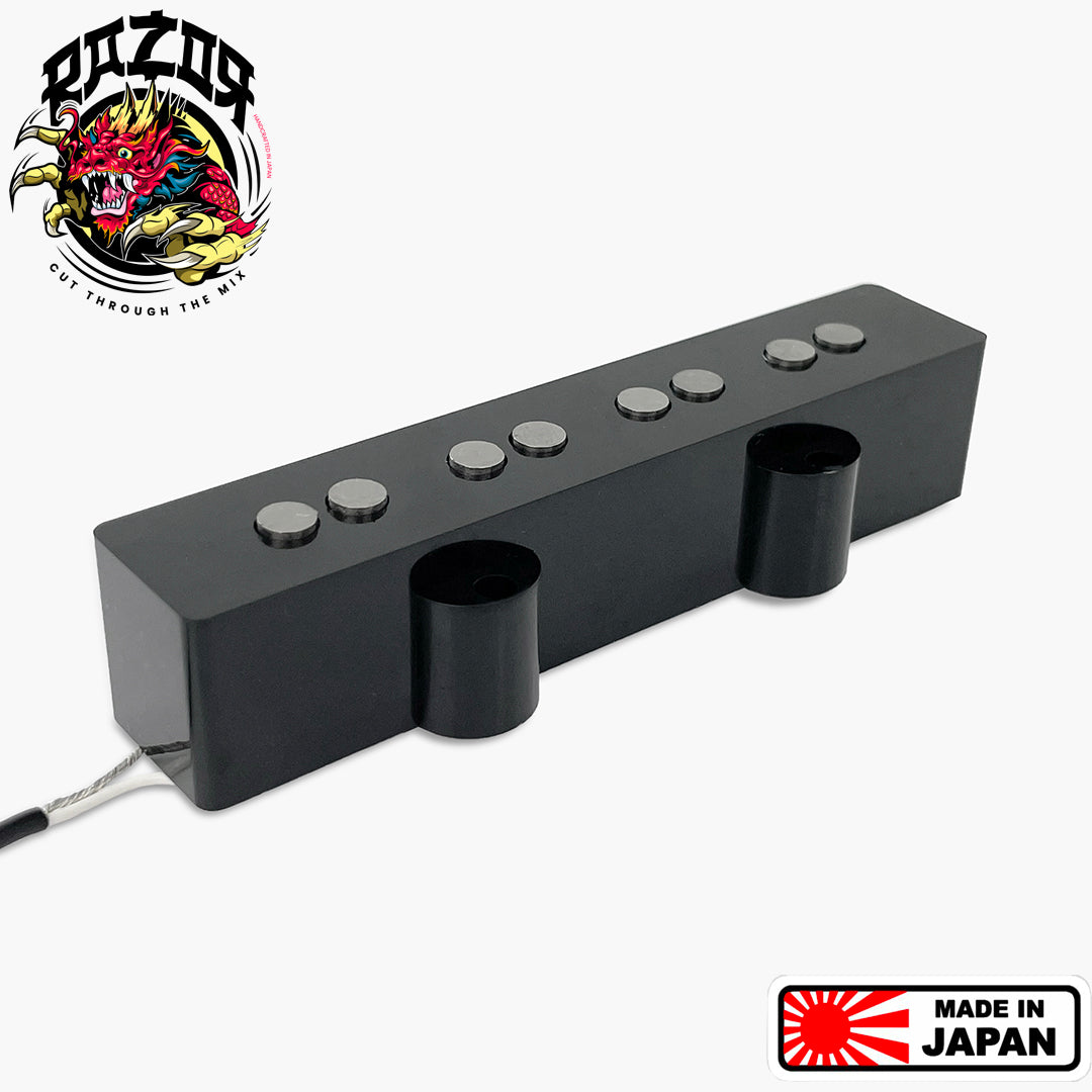 Razor® Mangetsu Full Moon Bridge Pickup for Jazz Bass® - Black | Allparts UK