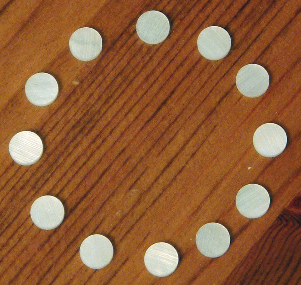 12 White MOP Marker Dots 4mm | Allparts UK